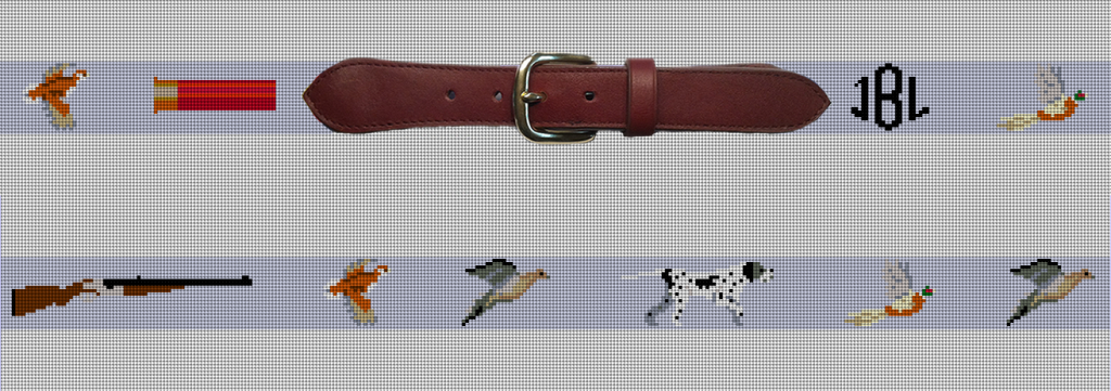 Bird Hunting Custom Needlepoint Belt - NeedlePoint Kits and Canvas Designs