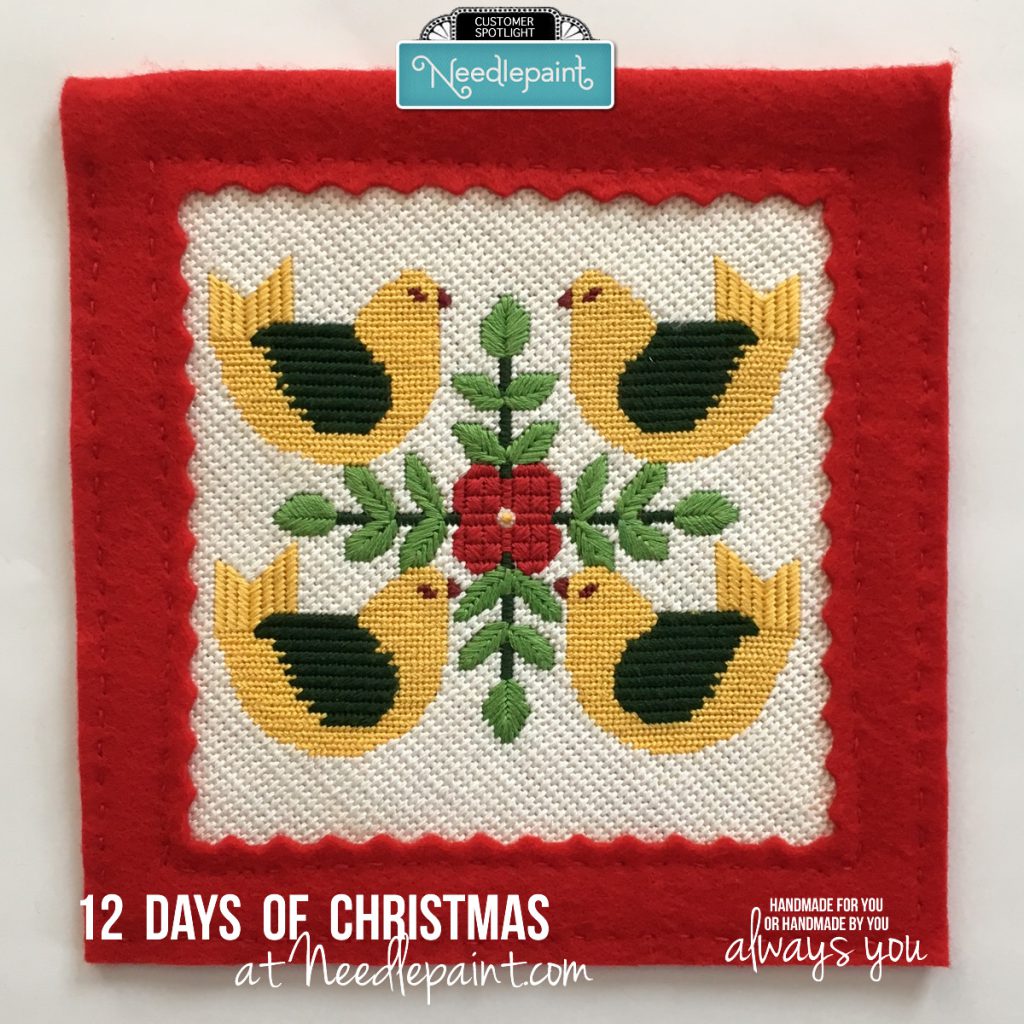 Four Calling Birds and Three French Hens Needlepoint Guides ...