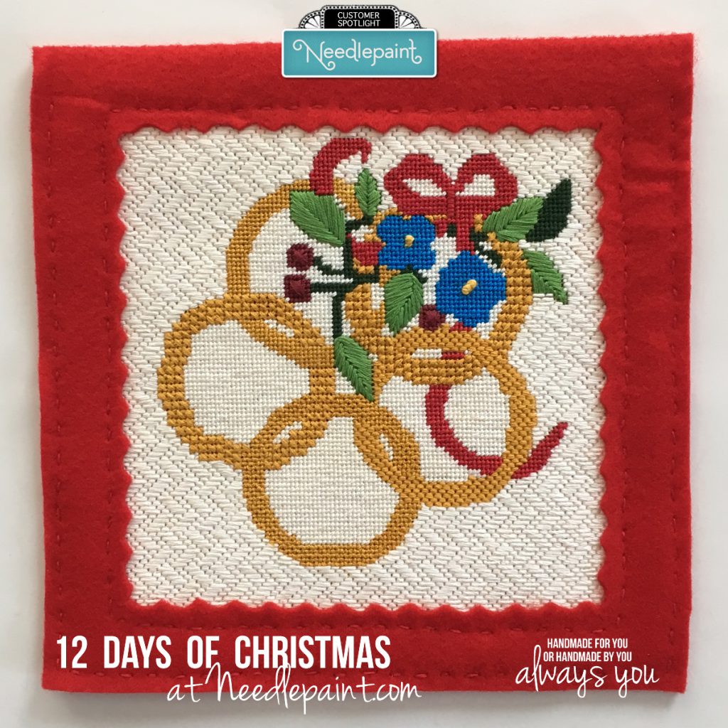 12 Days of Christmas Days 5 and 6 Needlepoint Kits - NeedlePoint Kits ...